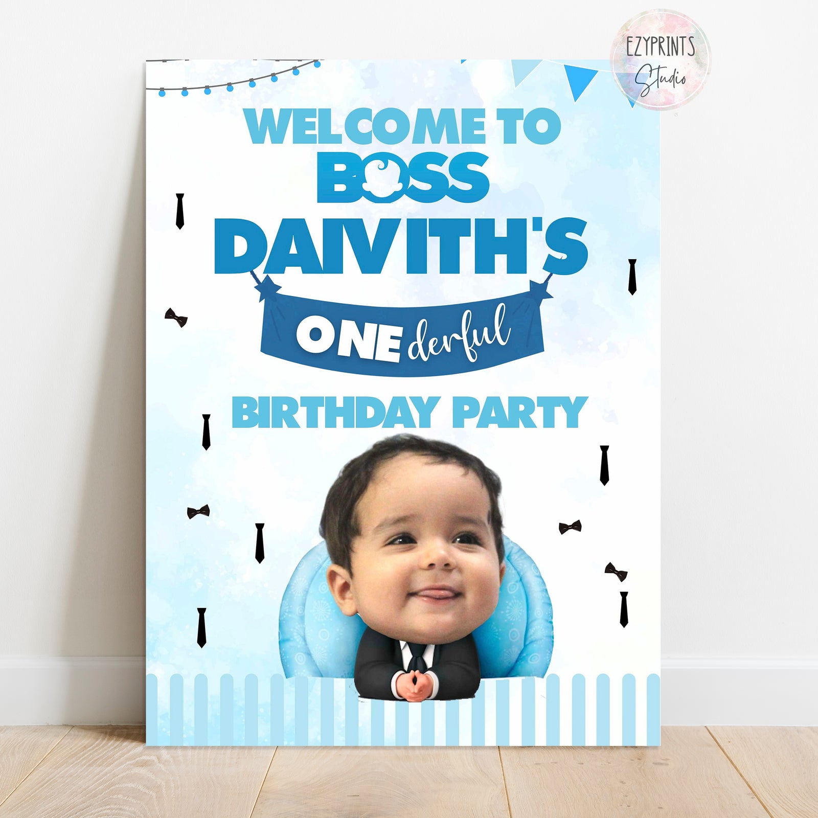 Birthday Milestone Chalkboard | Boss Baby theme – Ezyprints Studio