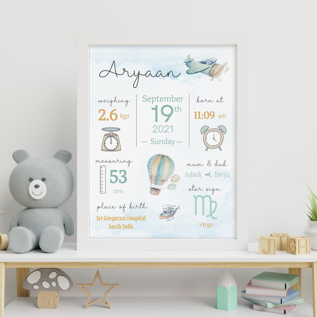 Birth Stats Frame – Ezyprints Studio