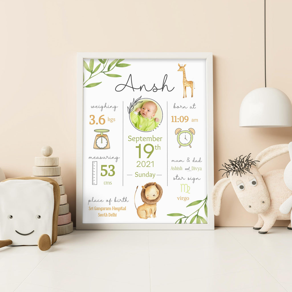 Birth Stats Frame – Ezyprints Studio