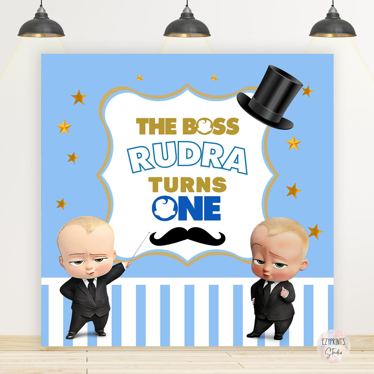 Boss Baby Theme Birthday Backdrop – Ezyprints Studio