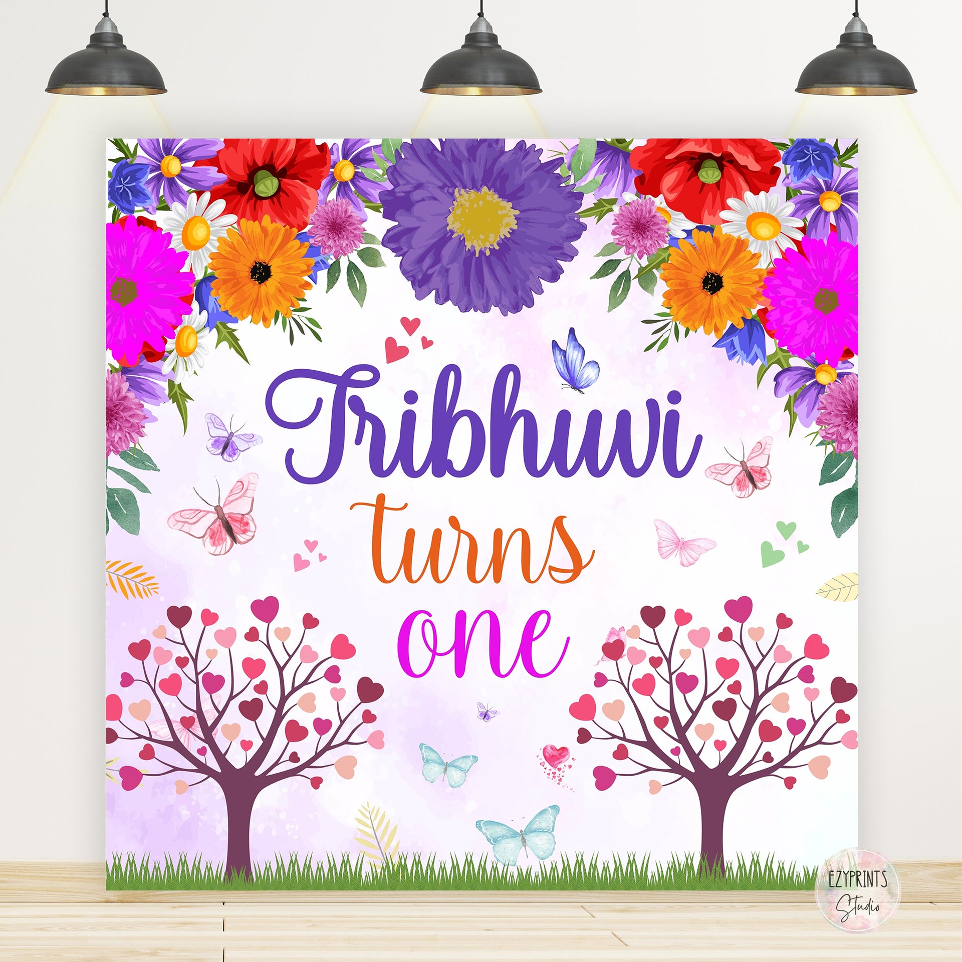 Butterfly Birthday Backdrop – Ezyprints Studio