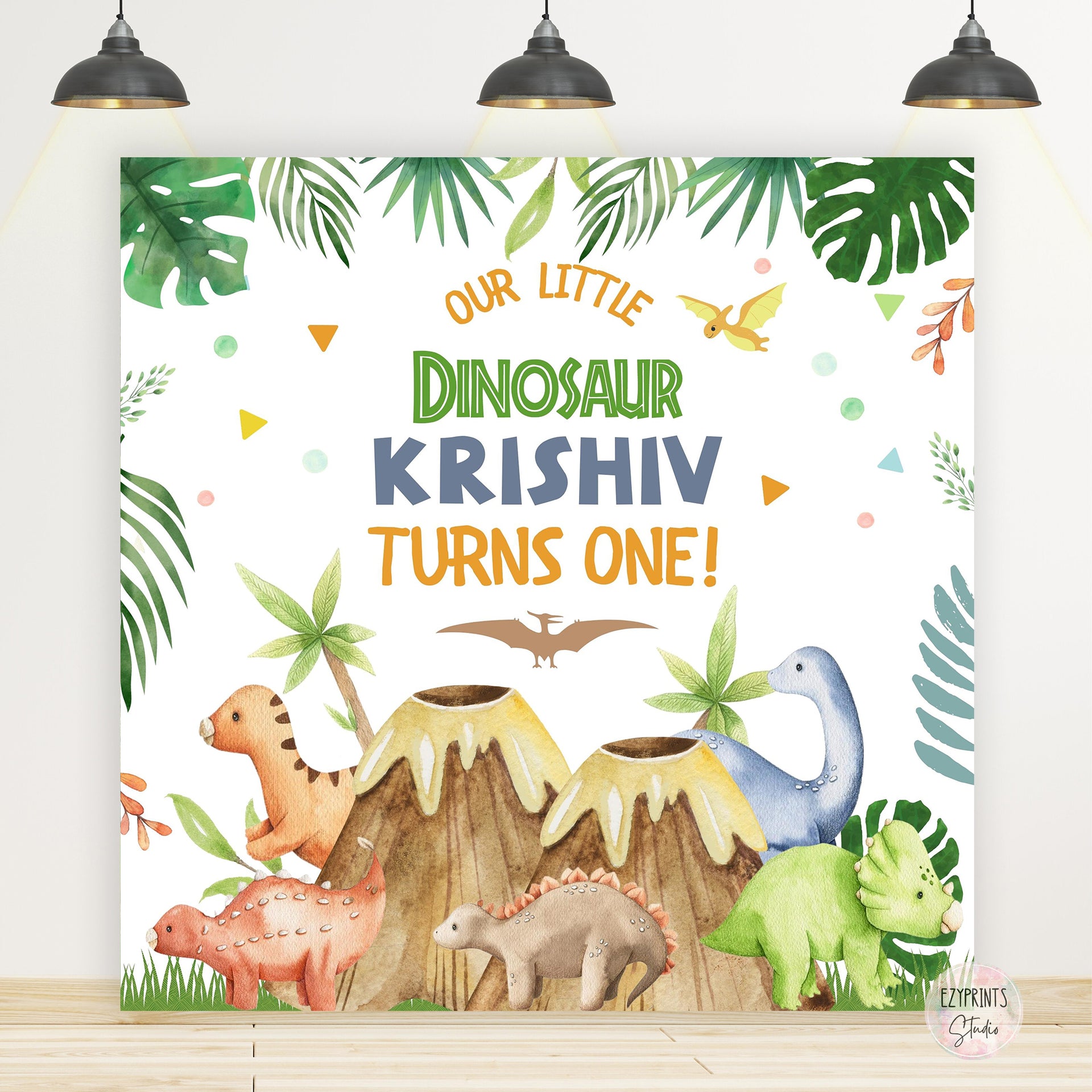 Dinosaur Invitations In Jungle Stomp Chomp Roar Dino 1st Birthday