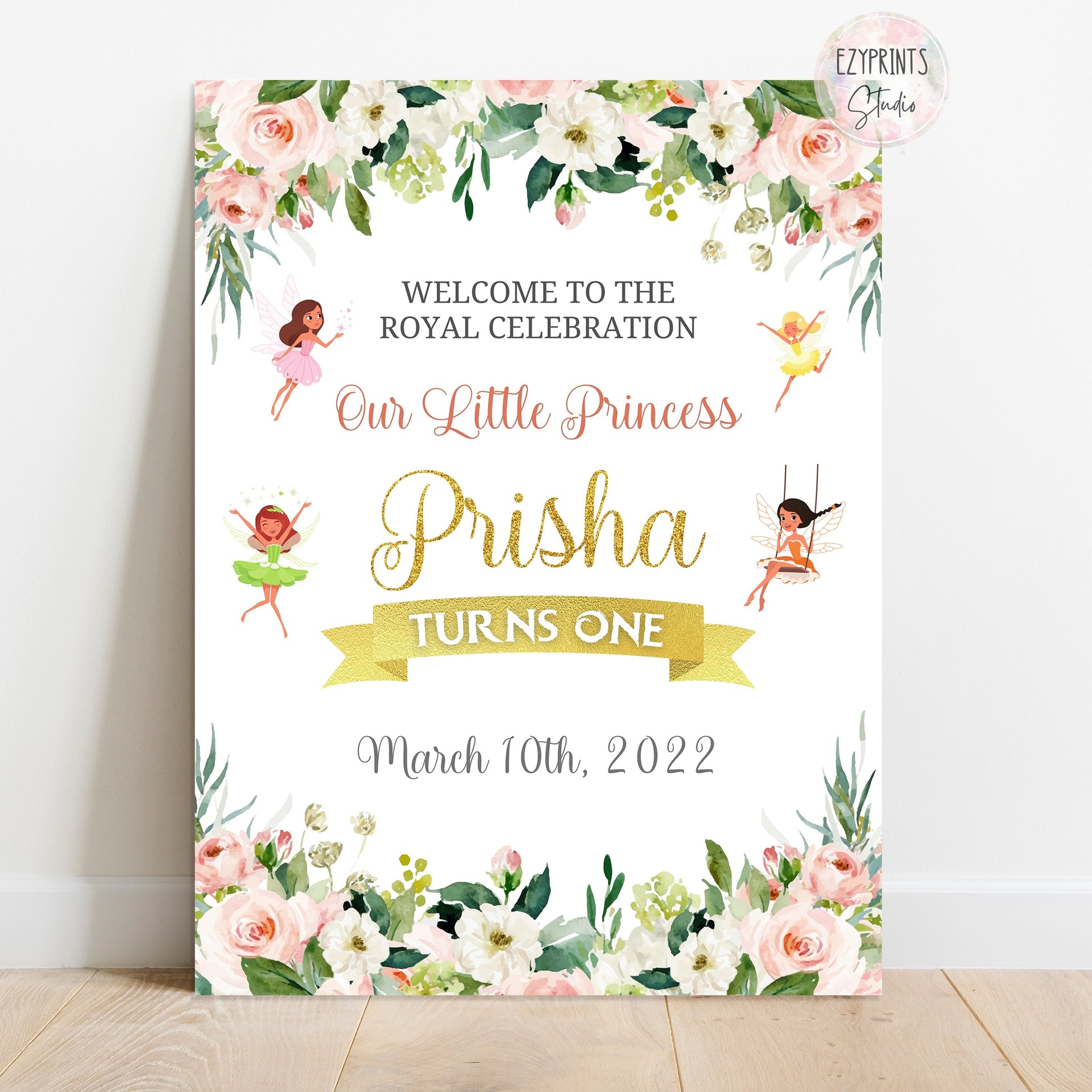Fairy Theme Birthday Party Welcome Board – Ezyprints Studio
