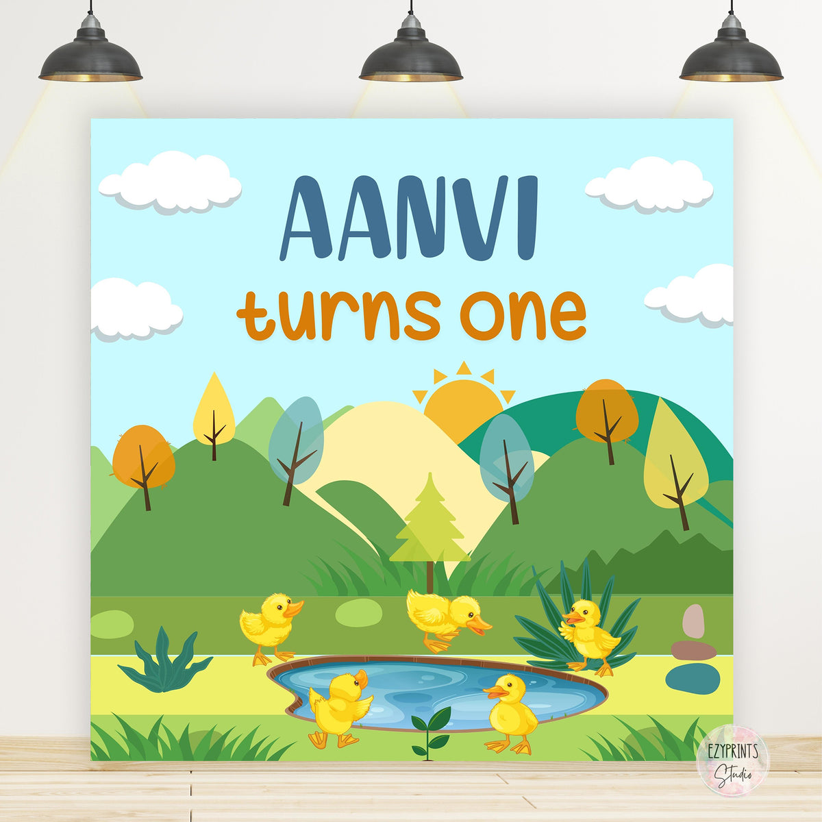 Five Little Ducks Theme Backdrop – Ezyprints Studio