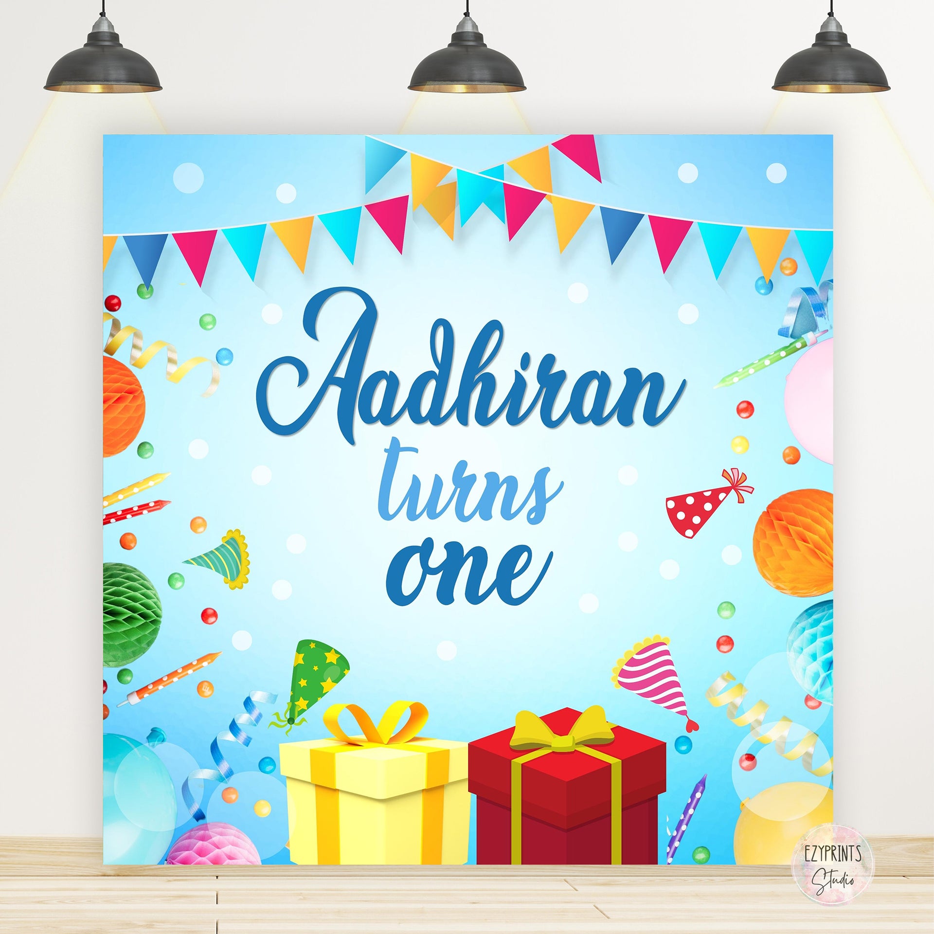 Customised Backdrop for Birthday – Ezyprints Studio
