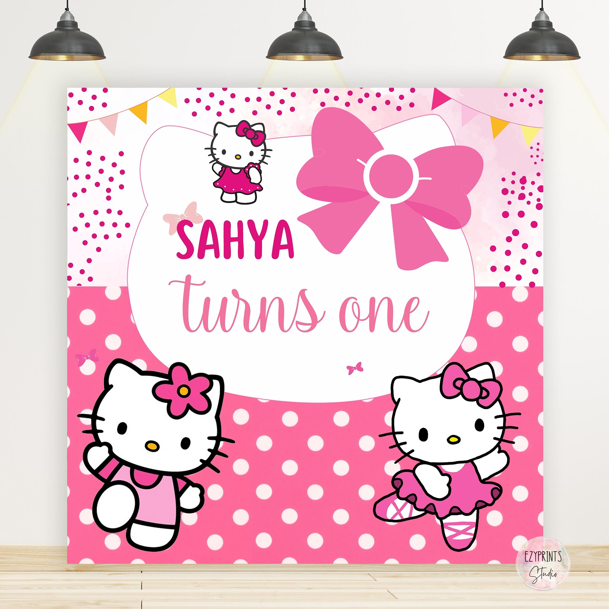 Hello Kitty Theme Birthday Backdrop – Ezyprints Studio