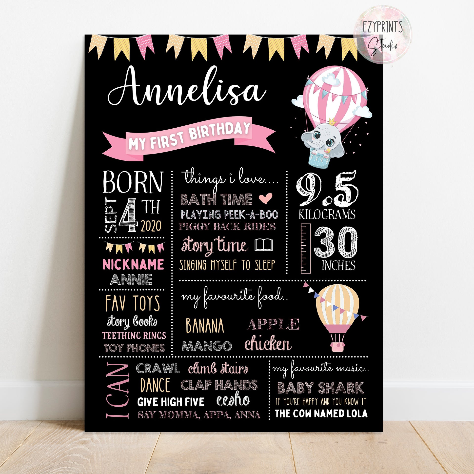 Pink Elephant Theme – Ezyprints Studio