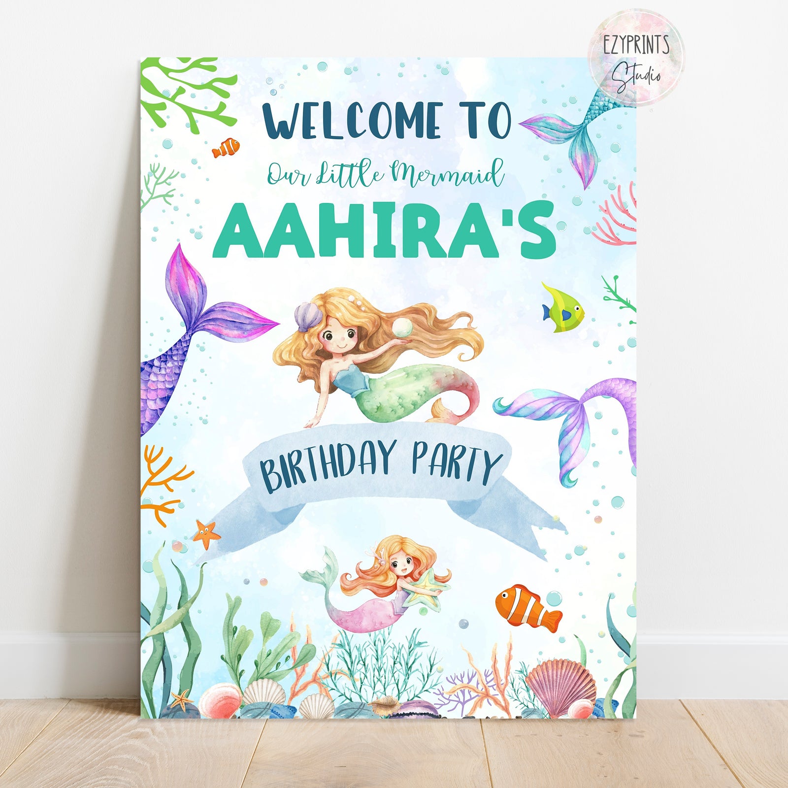 Cake Toppers | Mermaid Theme – Ezyprints Studio