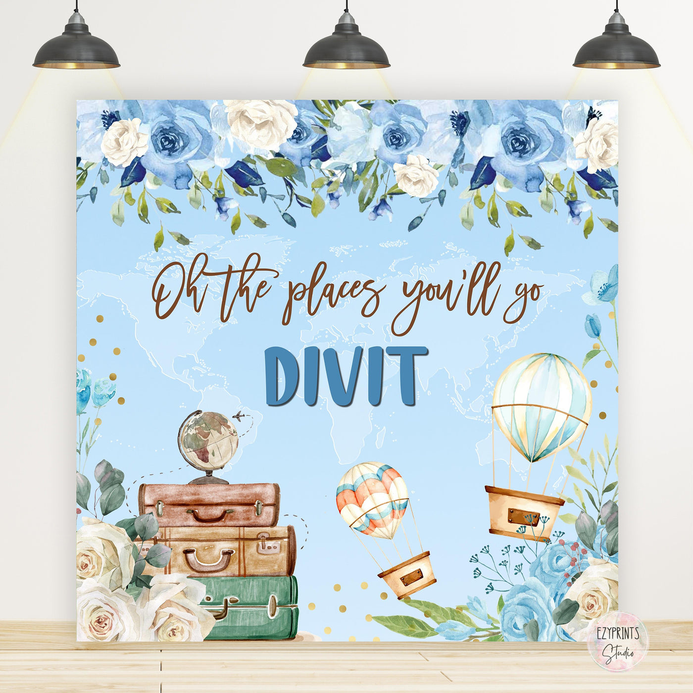 Travel Theme Birthday Backdrop – Ezyprints Studio