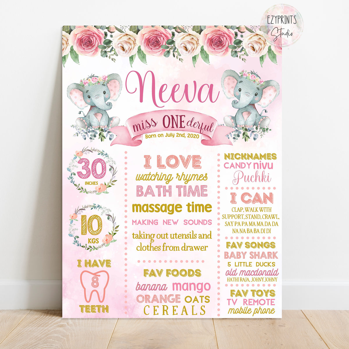 Pink Elephant Theme – Ezyprints Studio