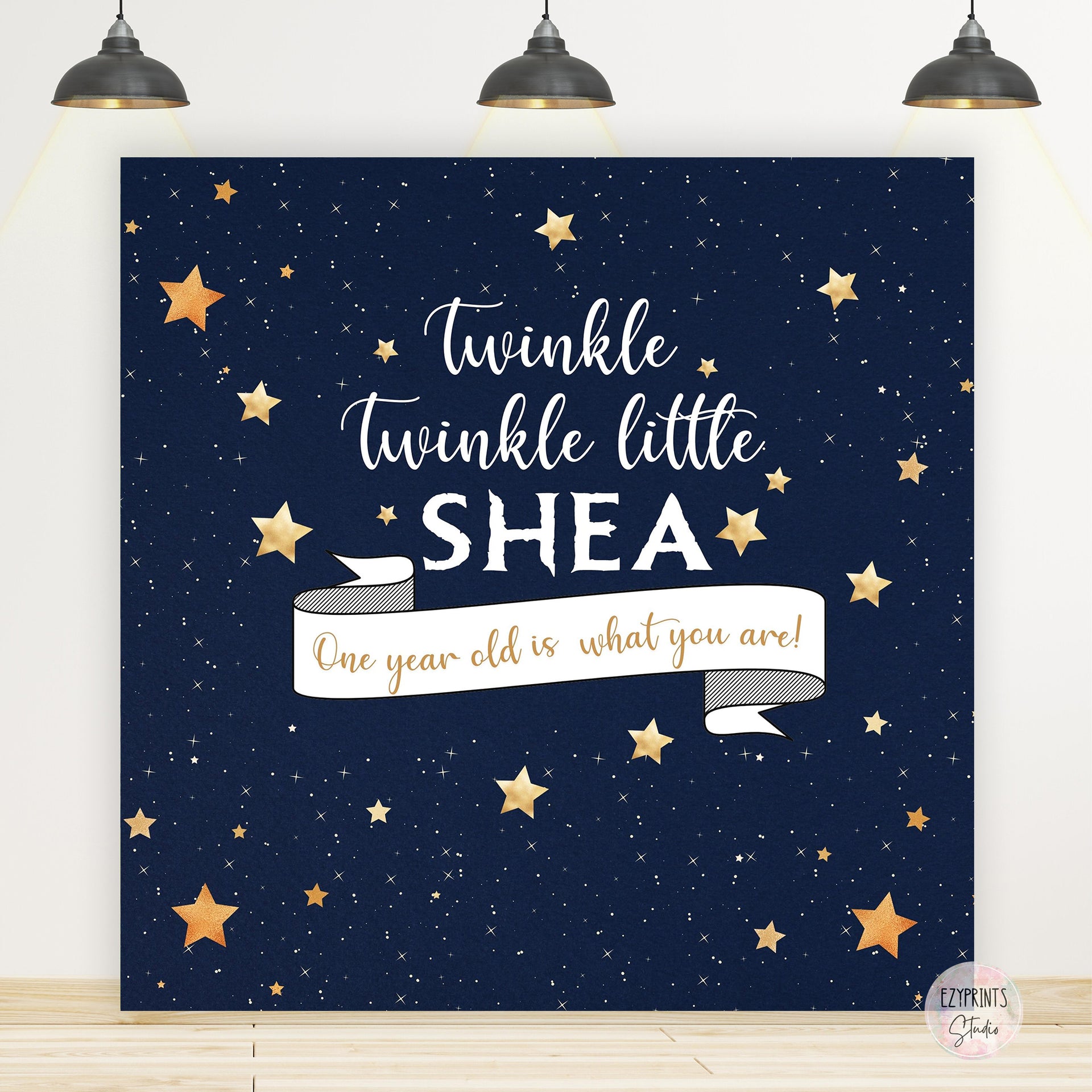 Twinkle Twinkle Little Star Birthday Backdrop – Ezyprints Studio