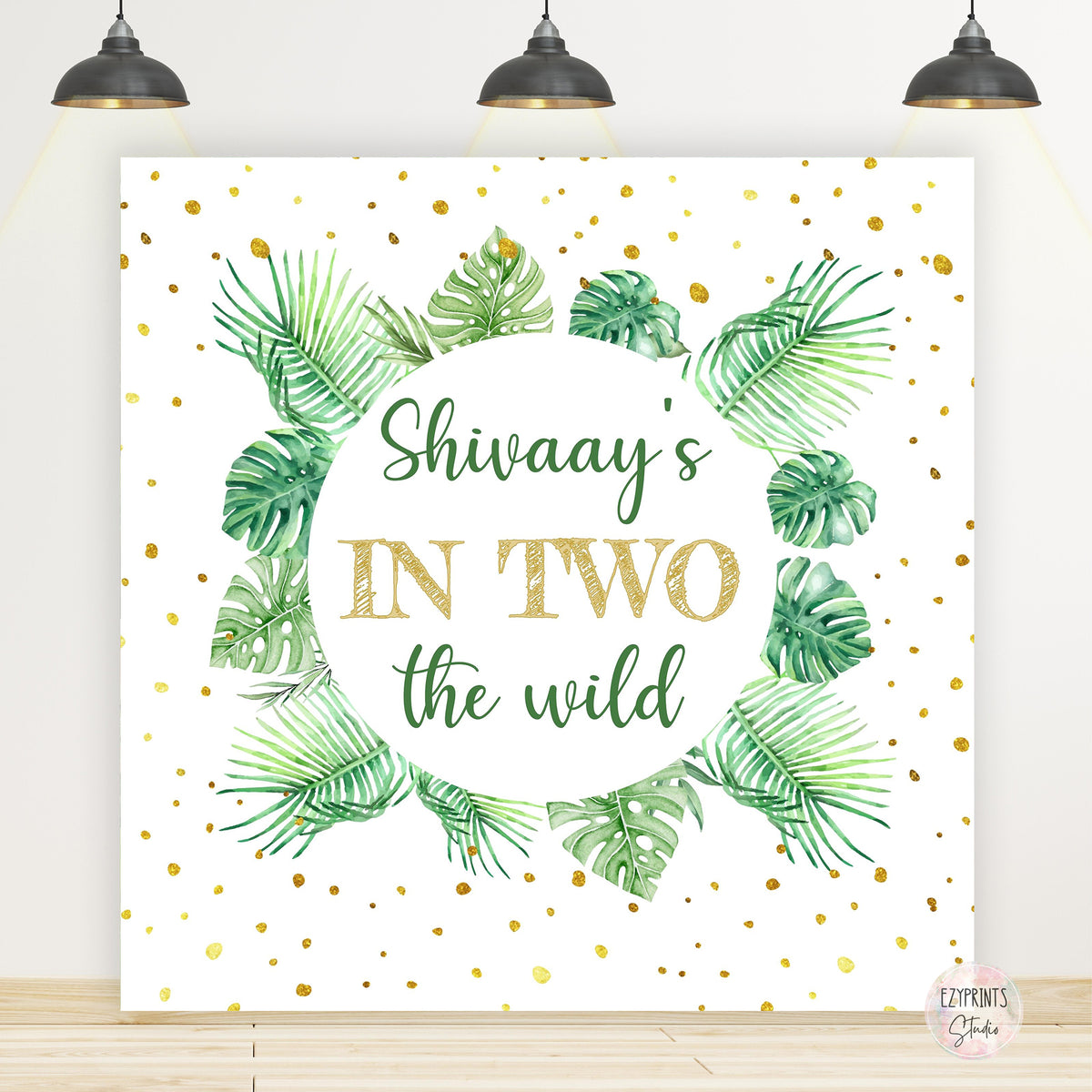 Two Wild Second Birthday Backdrop – Ezyprints Studio