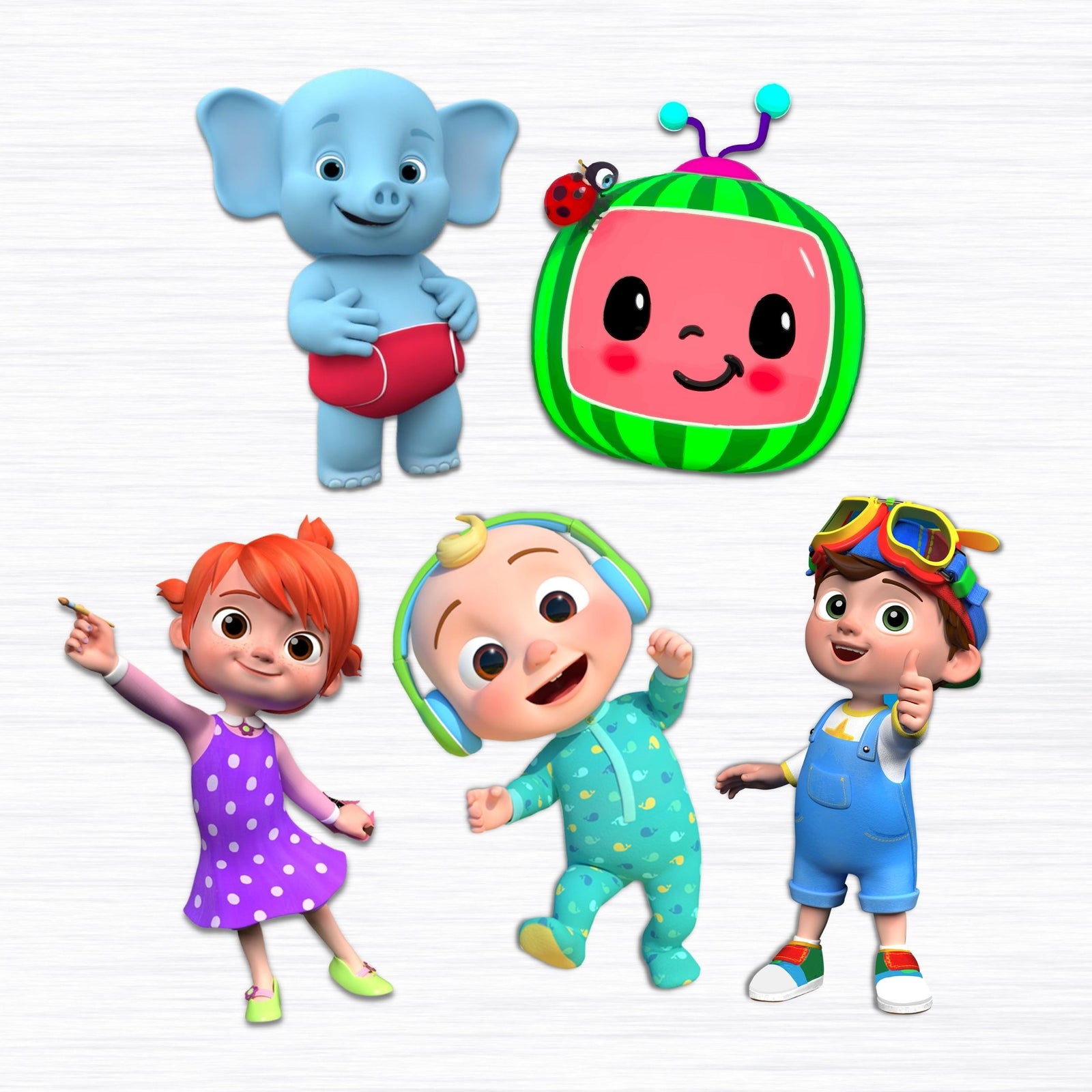 Cocomelon Theme Birthday Party Cutouts – Ezyprints Studio