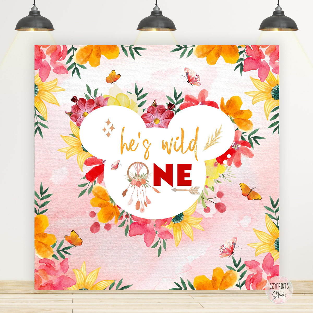 Wild One Mickey Mouse Birthday Backdrop – Ezyprints Studio